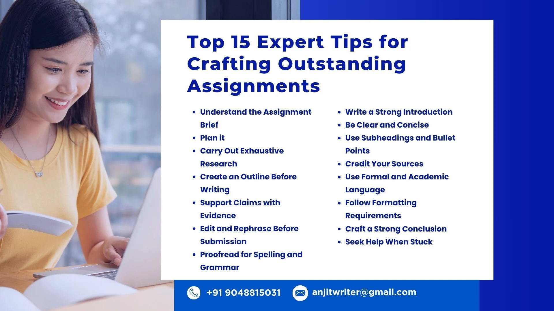 15 Top Tips for Assignment Writing From Experts | Anjit VS